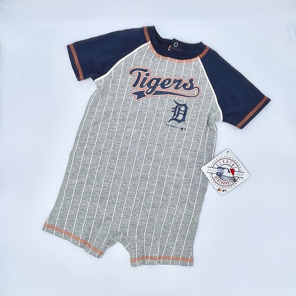MLB | One Pieces | New Mlb Detroit Tigers Striped Baby Romper 69 Months ...